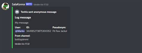 GitHub Discordin Moniosaajat SalaKonna Discord Bot For Anonymous Conversations