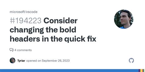Consider Changing The Bold Headers In The Quick Fix Issue