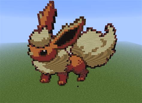 Flareon Minecraft Pixel Art Fan Art 32388728 Fanpop