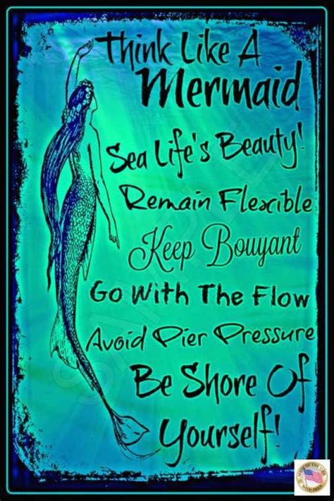 Think Like A Mermaid Made In Hawaii Usa Vivid All Weather Metal 8x12
