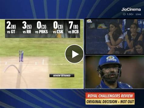 Ipl 2023 Mi Vs Rcb Live अम्पायर्स Rcbची युती झाली रोहित शर्माची