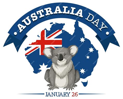 해피 오스트레일리아 데이 배너 디자인 무료 벡터