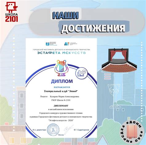 Наш Школьный Театральный Клуб Этюд стал Дипломантом Городского