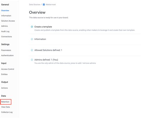 Configure Data Retention