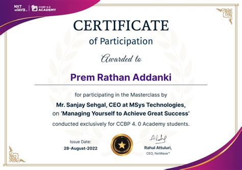 Prem Rathan Addanki On Linkedin Nxtwave Ccbp Rahulattuluri