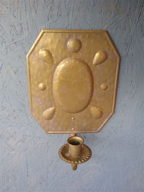 Vintage Brass Wall Candle Holder Swedish Candle Holder Scandinavian