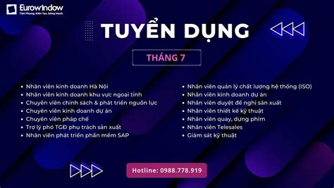 bản tin tuyển dụng tháng 7