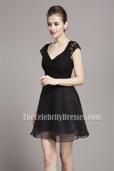 Celebrity Inspired Little Black Party Homecoming Dress