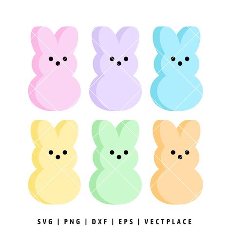 Bunny Peeps Svg Marshmallow Peeps Svg Vectplace