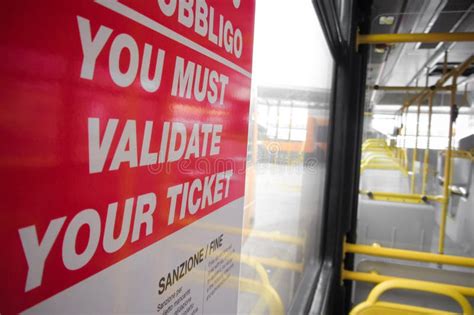 Validate A Ticket At A Red Ticket Validation Machine For The Underground Stock Image Image Of