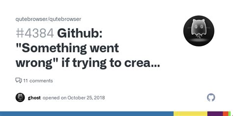 Github Something Went Wrong If Trying To Create A Repo · Issue