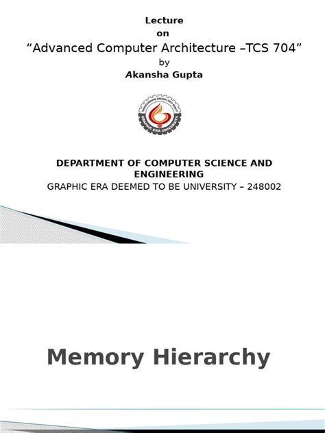 Memory Hierarchy Basics Pdf