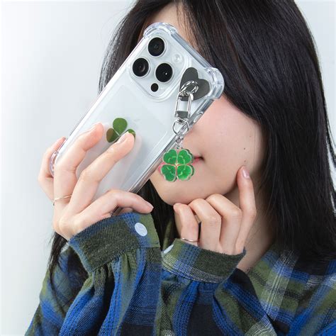 ⚡배송 생화 럭키 클로버 아크릴 키링 에어룸 젤하드 케이스 행운 행복 운 운세 네잎클로버 생화케이스 선물 커플 우정 친구 생일 여자 남자 귀여운 인기 아이템 베스트