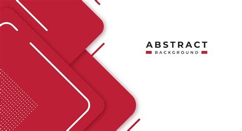 Premium Vector Abstract Red Background Geometric Shape Paper Layers With Copy Space For