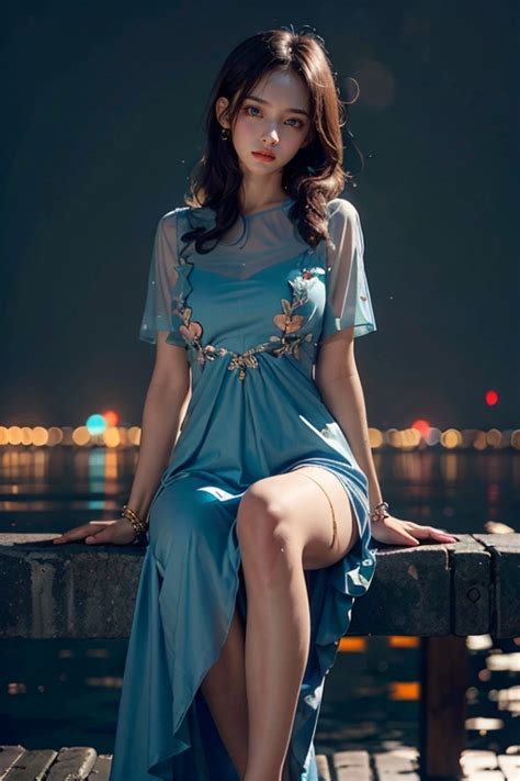 Blue Colored Dress Tensor Art
