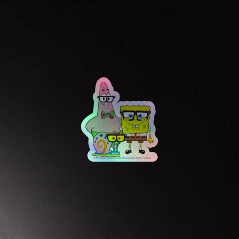 Spongebob Squarepants Nerdy Holographic Sticker Paramount Shop