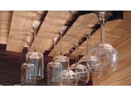 ATLANTE Bar Cabinet Walnut Bar Cabinet With Integrated Lighting By