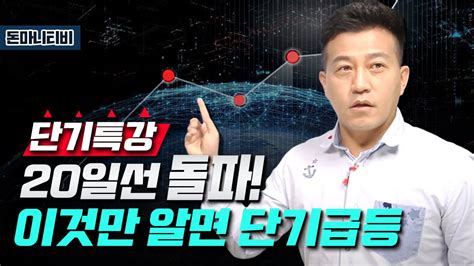 주식교육요즘 이 기법에서 상한가 속출20일선 이용한 급등주 포착 Youtube