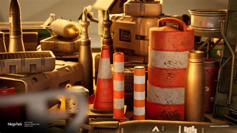 D Model Unrealengine Realistic Props Megapack Vr Ar Low Poly