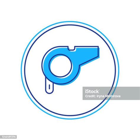 흰색 배경에 격리 된 윤곽 선자 표시기 휘파람 아이콘 심판 기호 피트니스 및 스포츠 표지판 벡터 가득 찬에 대한 스톡 벡터 아트 및 기타 이미지 Istock