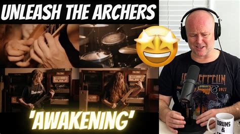Drum Teacher Reacts UNLEASH THE ARCHERS Awakening Full Band
