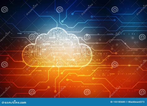 Cloud Computing And Network Security Technology Concept Stock Illustration Illustration Of