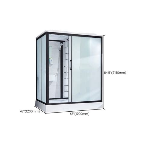 Framed Tempered Glass Shower Kit With Base Included Framed Shower Stall