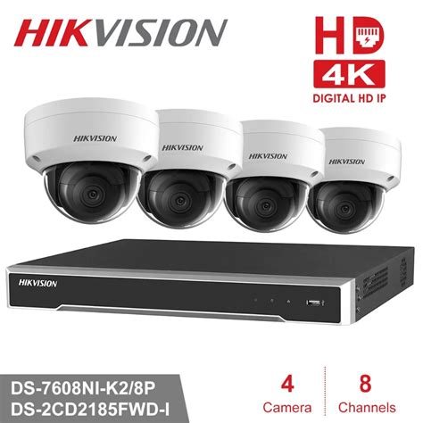 Aliexpress Buy Hikvision 8ch Security Camera System POE 8MP 4PCS