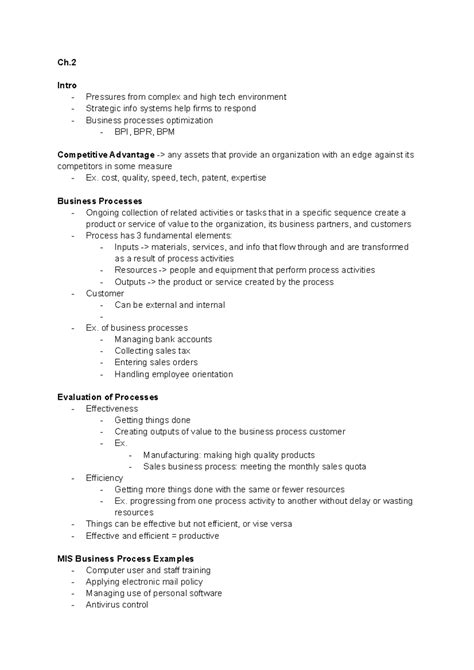 Adms 2511 Information Systems Ch2 Ch Intro Pressures From Complex
