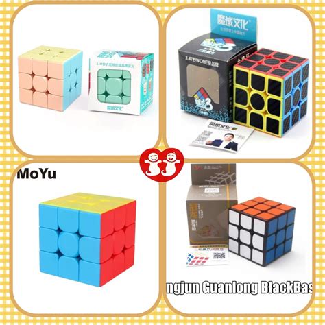 Jual Rubik 3x3 Moyu Meilong Speed Cub Yongjun Guanlong Blackbase