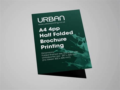 A4 4pp Half Folded Brochures
