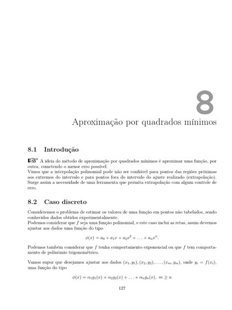 Calculo Numerico Computacional Capítulo 8 Pdf Espaço Vetorial