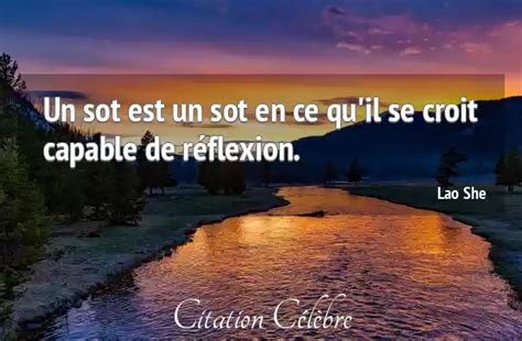 Citation Lao She Reflexion Un Sot Est Un Sot En Ce Qu Il Se Croit