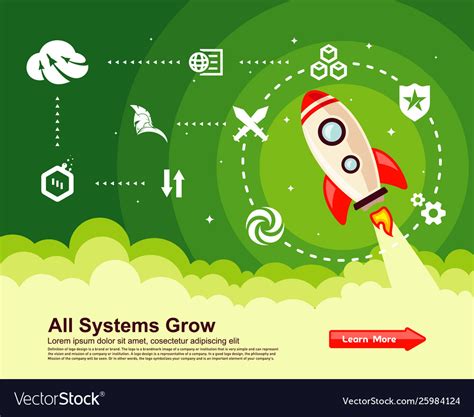 startup simple rocket web design responsive vector image