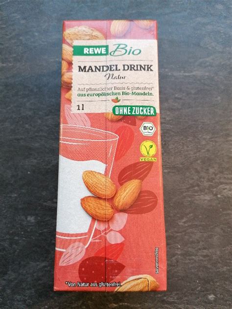 Rewe Bio Mandel Drink Natur Ohne Zucker Kalorien Neue Produkte Fddb