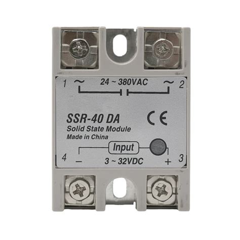 Solid State Relay Module 3 32v Dc To 24 380v Ac 40a Adapter Industrial Ssr 40da