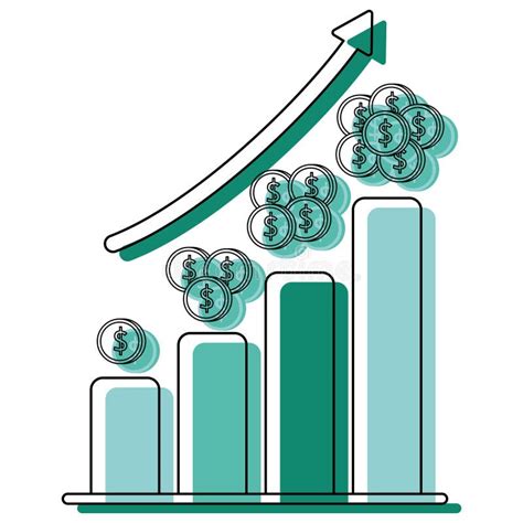 Growing Business Graph Finance Icon Vector Stock Vector Illustration