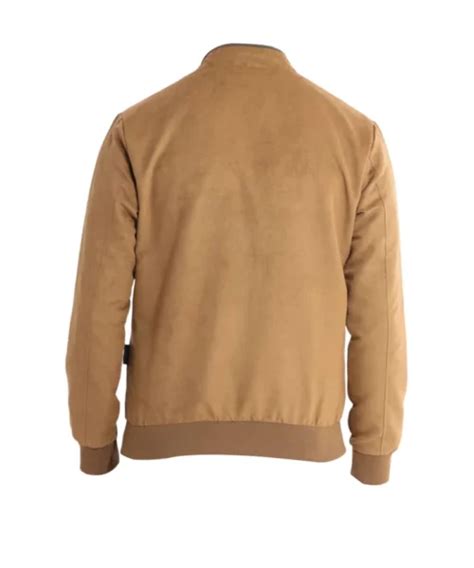 Mens Beige Bomber Jacket Mens Bomber Suede Leather Jacket