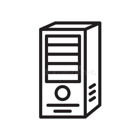 Webserver Icon Isolated On White Background Stock Vector Illustration