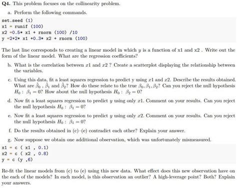 Solved All Work Should Be In RStudio Include All Rcode Chegg