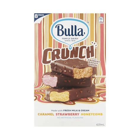 Made In Australia Bulla Crunch Multi Flavoured Ice Cream Sticks