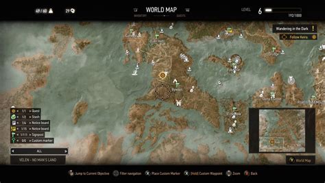 Witcher Wandering In The Dark Map Vector U S Map