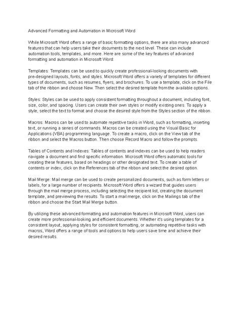 Advanced Formatting And Automation In Microsoft Word These Can