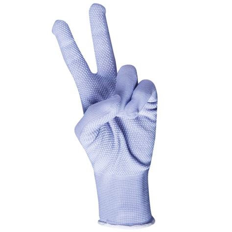 Светло лилави плетени ръкавици Funny полимерни капки Work Wear Bg
