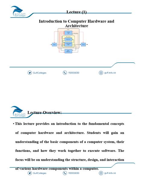 Lect1 2 Introduction To Computer Hardware And Architecture Pdf