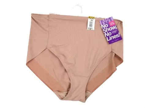 Naomi Nicole Womens No Show No Lines Hi Cut Panty Shapewear Xl New