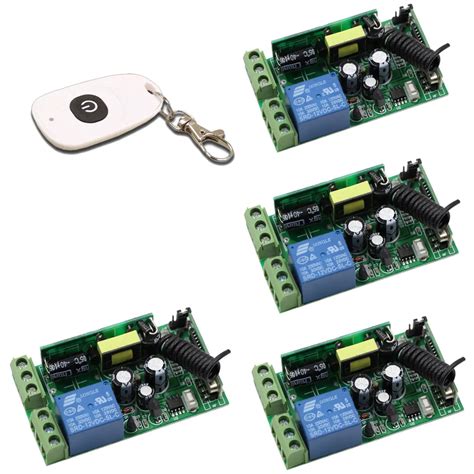 5pcs Set Wireless Remote Control Switches AC85V 250V 10A Relay Receiver Module RF Remote
