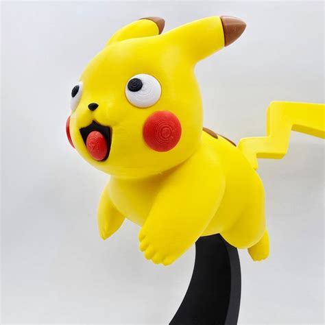 3d Printable Split Pikachu Running Display No Ams Version By Fillifuu