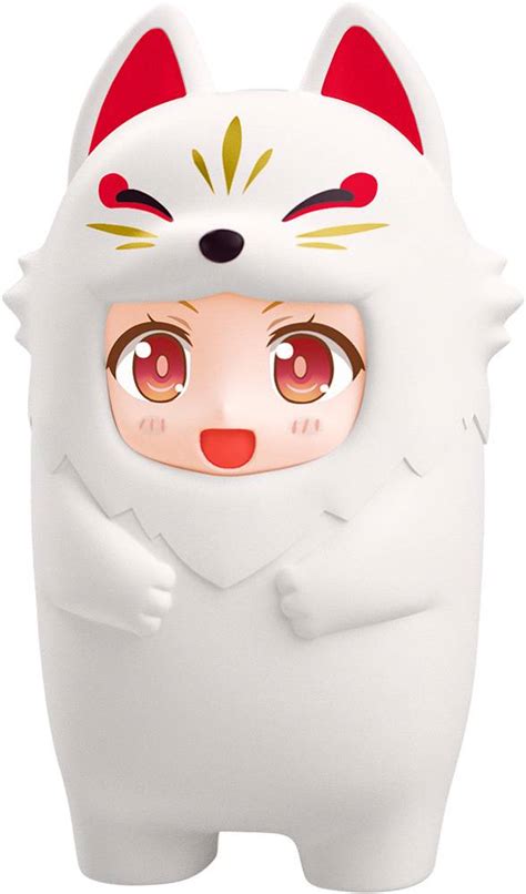 Apr238536 Nendoroid More Kigurumi Face Parts Case White Kitsune