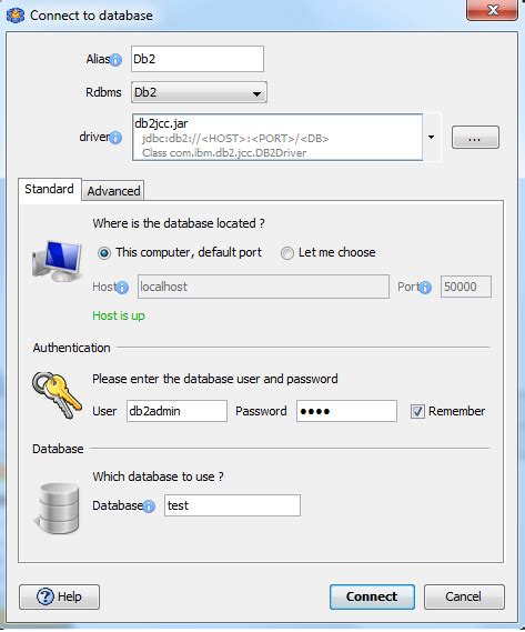 Connect To Db2 With DbSchema ER Diagram JDBC